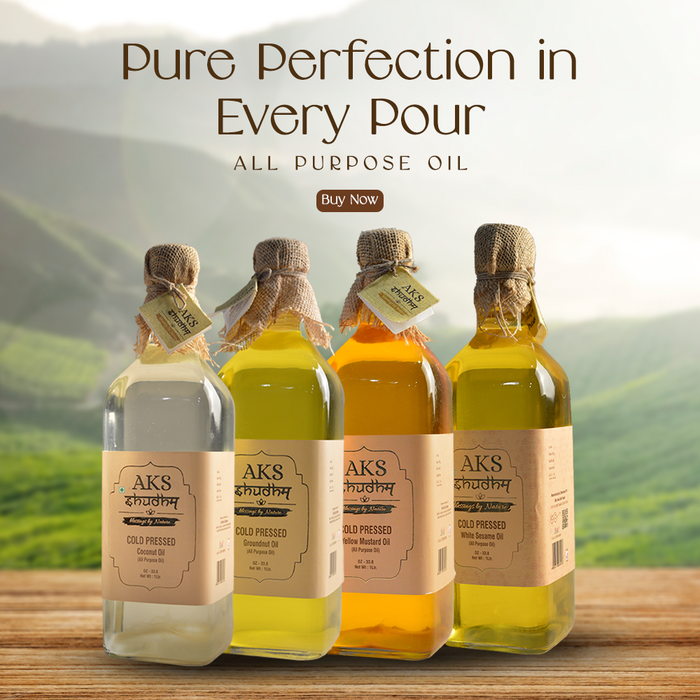 Pure Cold-Pressed Oils for Holistic Wellness | AKS Shudham